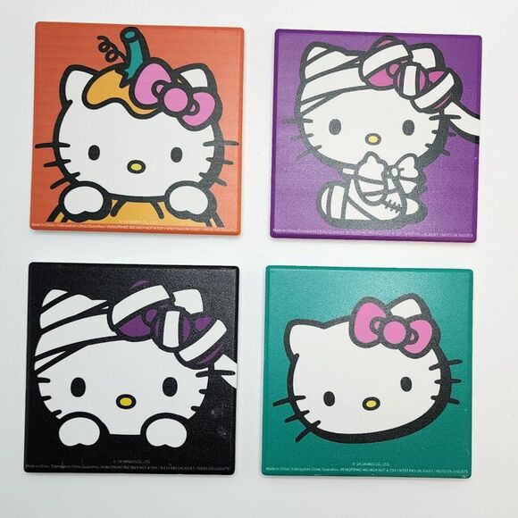 Hello Kitty | Kitchen | Hello Kitty Halloween Coasters 4 Pack Ceramic ...